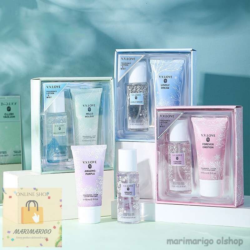 Jual V.V.LOVE WINTER COLLECTION PERFUME GIFT SET - Hijau Muda di Seller ...