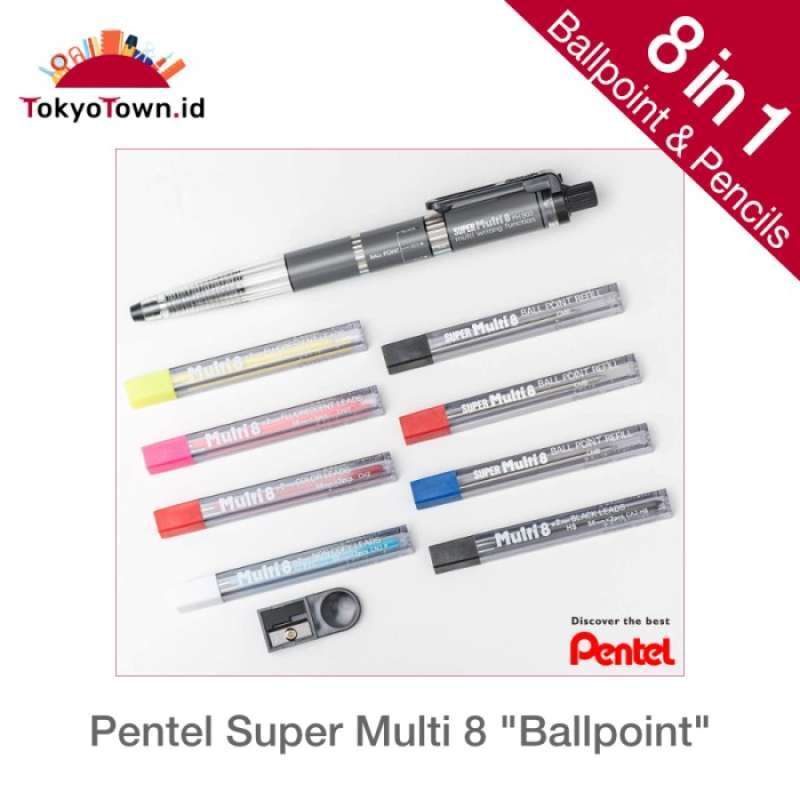 Promo Pentel Super Multi 8 Ballpoint And Pencil Set Diskon 17% di ...