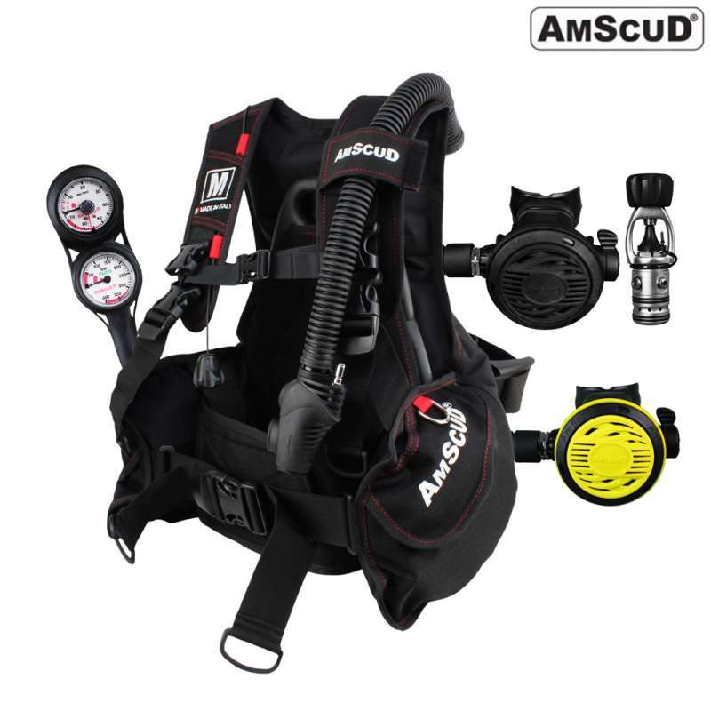 Jual Paket Scuba AmScuD Raptor V2.1 / Peralatan Scuba Diving / BCD Scuba Diving + Regulator ...