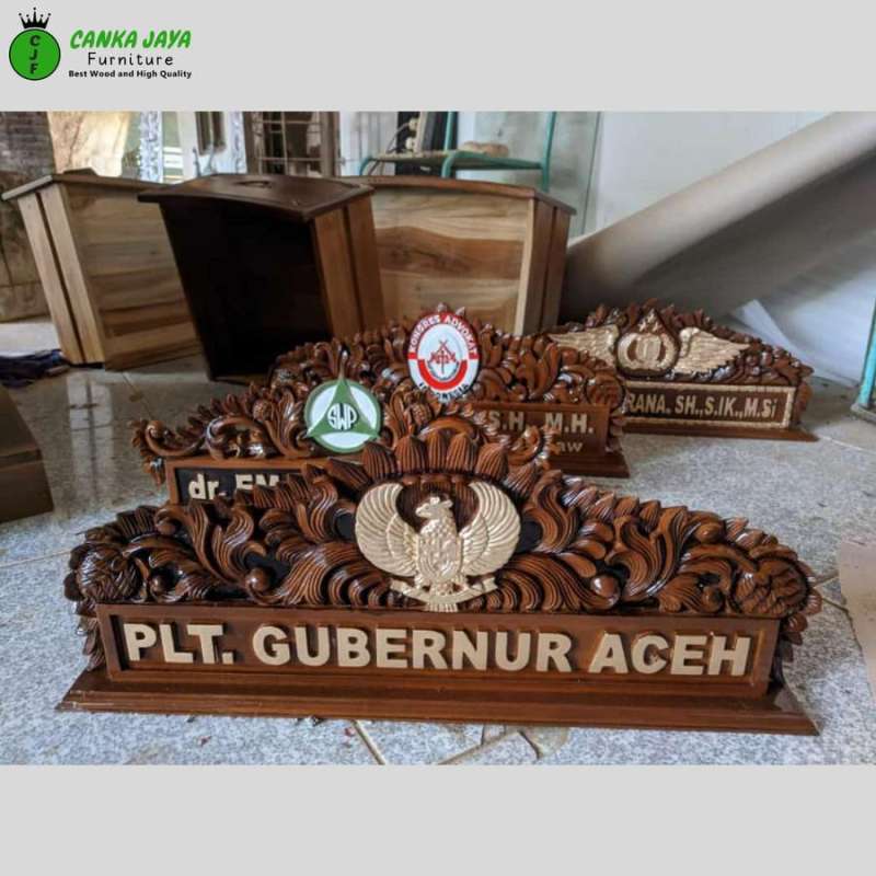 Jual CANKA - Papan Nama Kayu Ukir Asli Jepara Murah (Label, Dinas ...