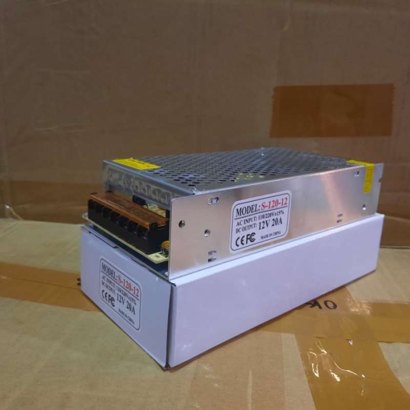 Promo Power Supply 12v 20a Jaring Slim Psu Switching 12v 20a Tanpa Fan ...