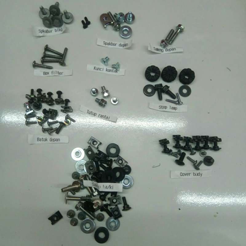 Promo Baut Supra X 125R/Karisma 125 / Mur / Skrup Klip/Full Body/Semua ...