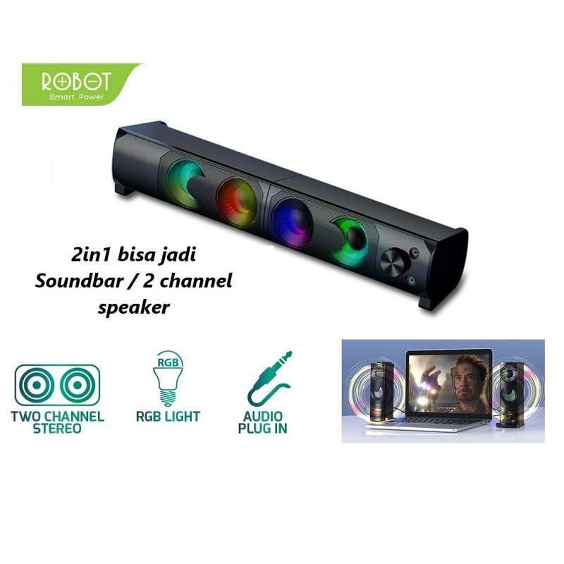 Jual Robot Speaker Gaming Audio Jack 3,5mm RS300 - Hitam di Seller ...