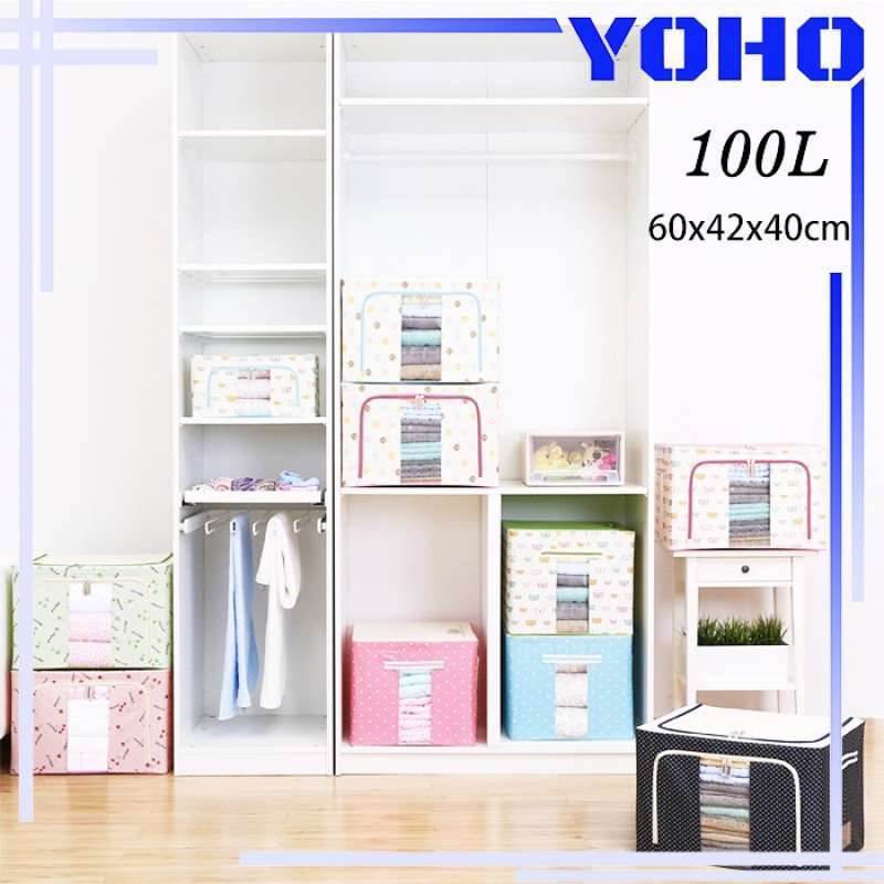 Promo Storage Box Multifungsi 100Liters Frame Baja Double Zipper Size L ...