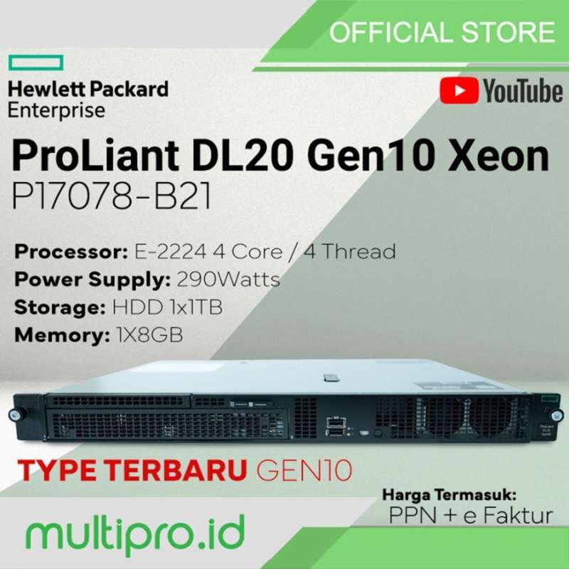 Jual Server Hp Proliant Dl20 Gen10 / Server Hpe Proliant Di Seller ...