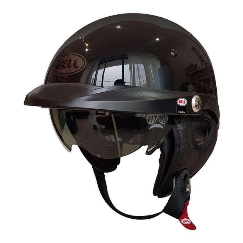 Promo BELL PIT BOSS BLACK GLOSS | HELM HALF FACE | ORIGINAL Diskon 23% ...