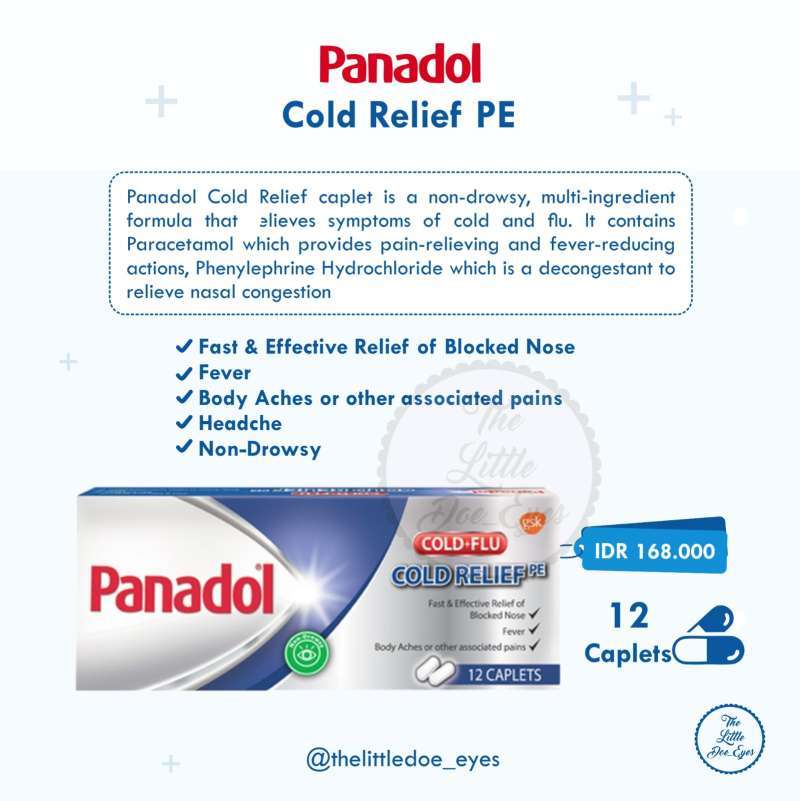 Jual [ready] Panadol Cold Relief Pe / Cough & Cold Exp 2024 (singapore ...