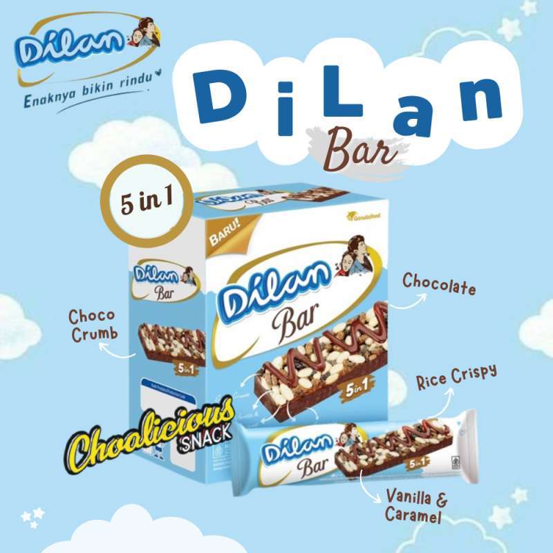Jual DILAN Chocolate Bar Biskuit / Wafer Coklat Ecer @18 gram di Seller ...