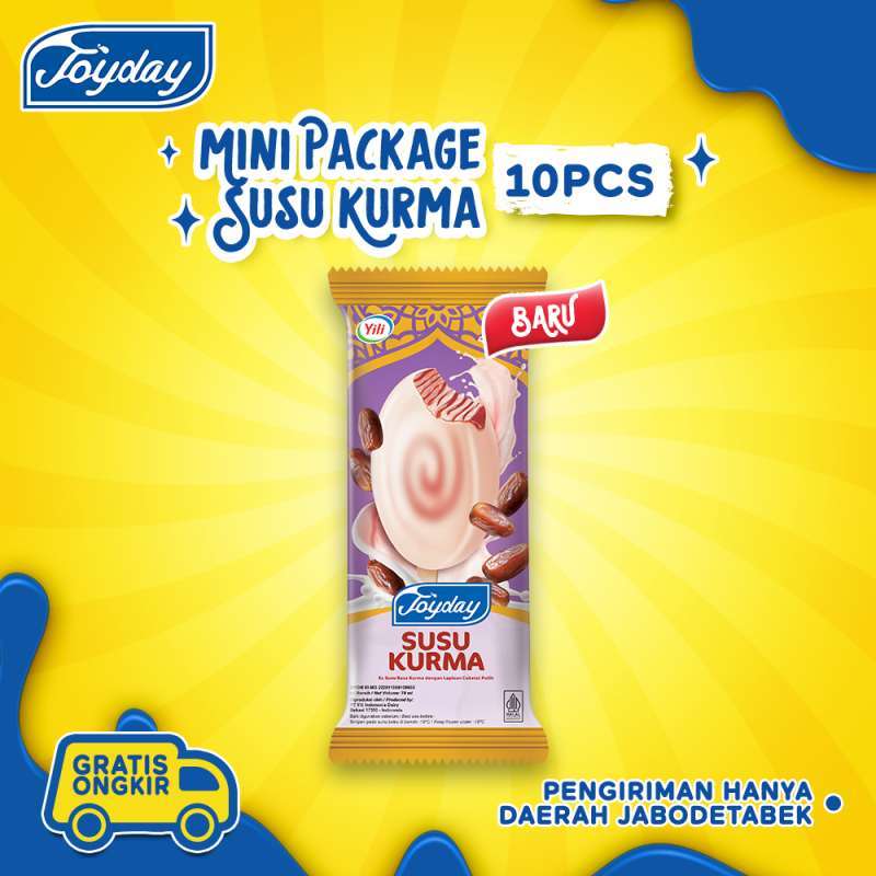 Promo Joyday Ice Cream Mini Package Susu Kurma - Isi 10 pcs Eskrim ...