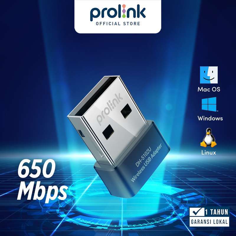 Promo PROLiNK AC650 Wireless USB Adapter Dongle WiFi Dual Band DH5102U ...