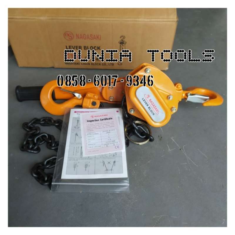 Jual Nagasaki Lever Block 1 Ton / Lever Hoist 1 Ton X 1.5 Meter Japan ...