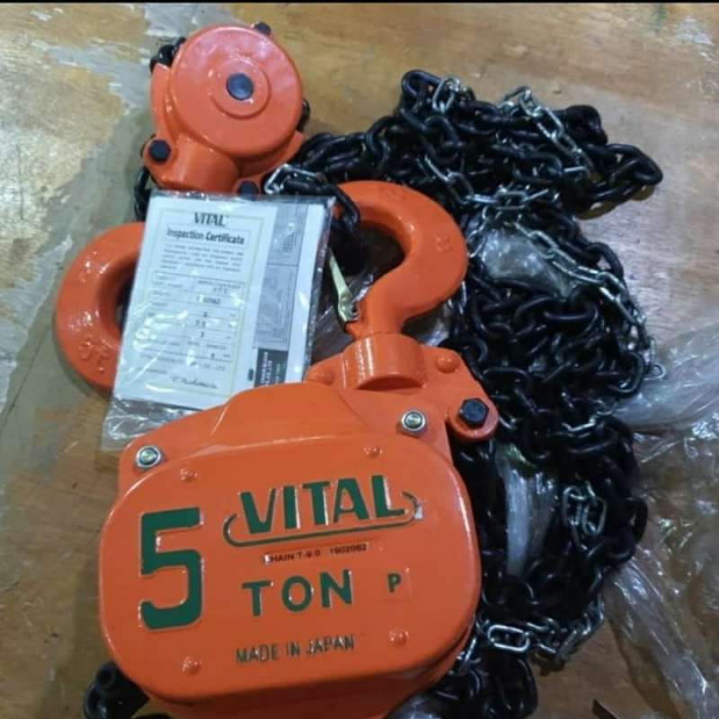 Promo Chain Block VITAL 5 Ton x 5 Meter - Takel Chain Block Hoist JAPAN ...