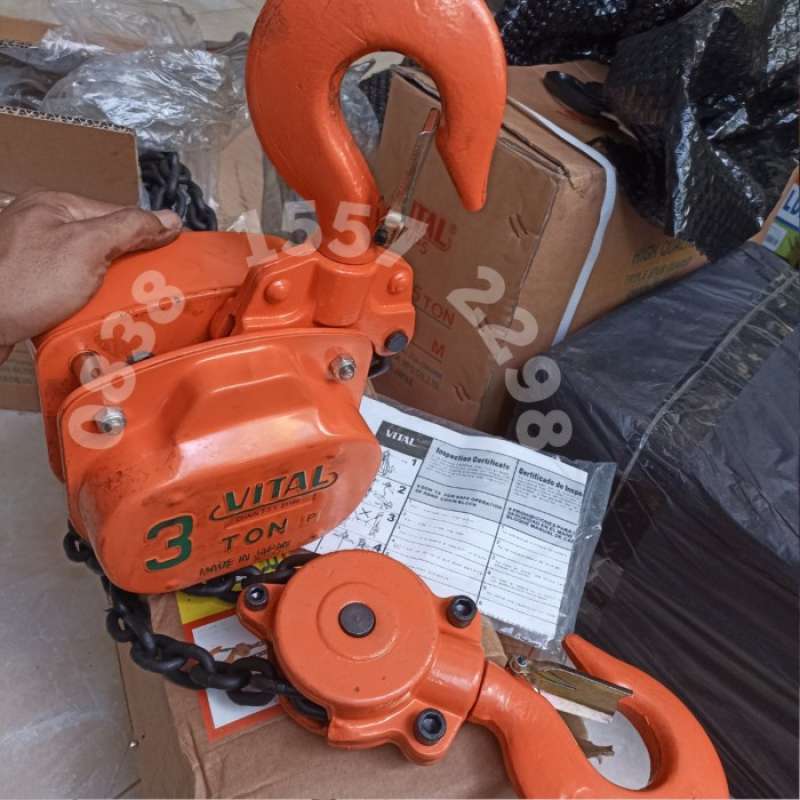 Jual Chain Block 3 Ton X 10 Meter Vital Vp5 Japan Takel Manual 3t Di ...