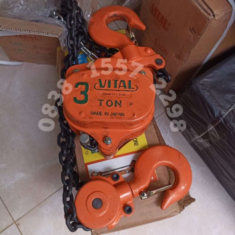 Jual Chain Block 3 Ton X 10 Meter Vital Vp5 Japan Takel Manual 3t Di ...