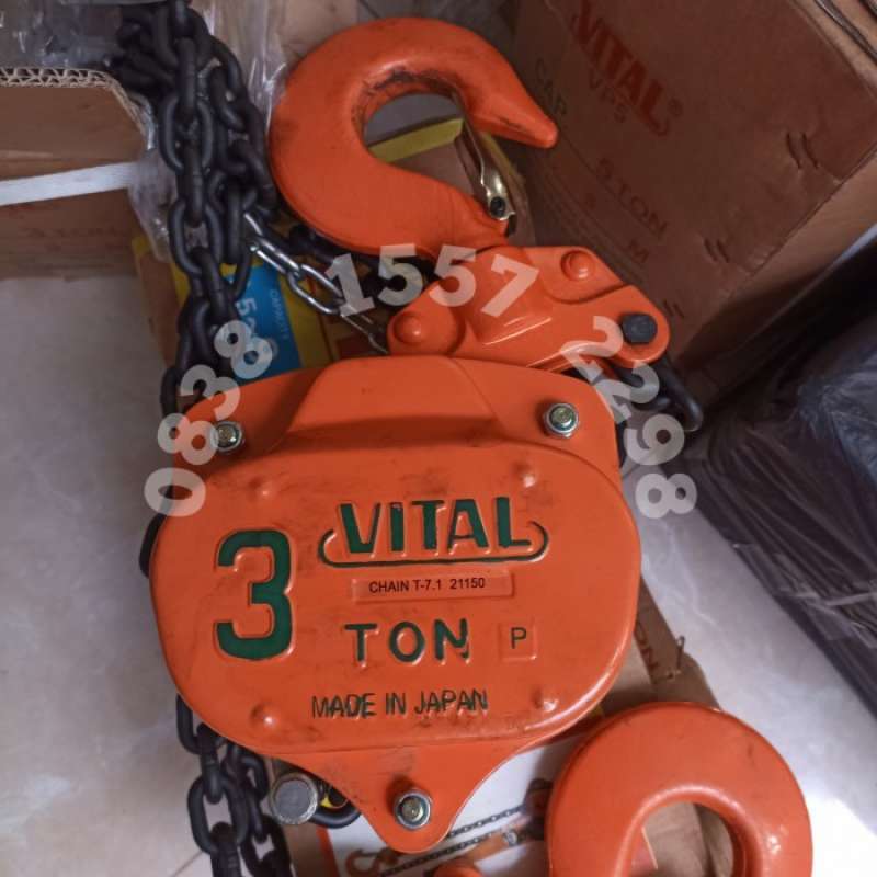 Jual Chain Block 3 Ton X 10 Meter Vital Vp5 Japan Takel Manual 3t Di ...