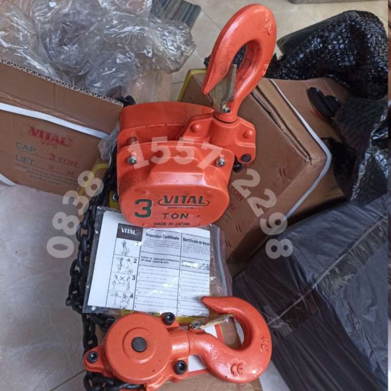 Jual Chain Block 3 Ton X 10 Meter Vital Vp5 Japan Takel Manual 3t Di ...