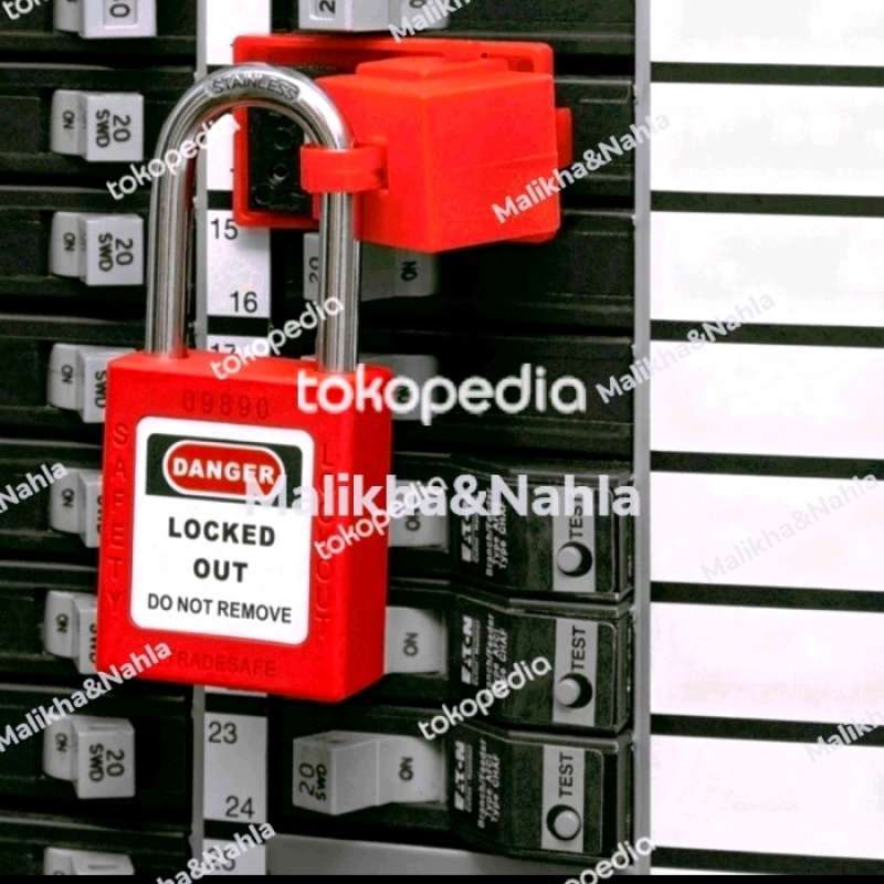 Jual Loto Safety Padlock Thermoplastic Red 38 Mm Lockout Tagout - Merah ...