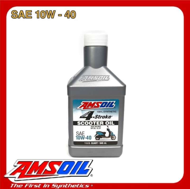 Jual Oli Amsoil Oil Scooter Sae 10w-40 100% Synthetic Honda Vespa ...