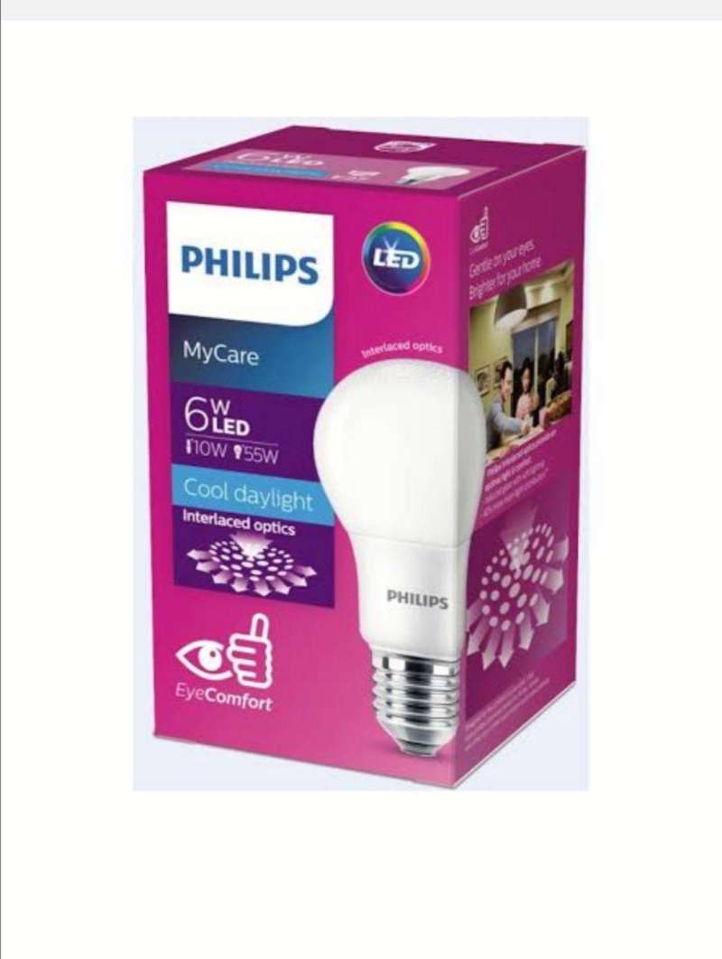 Promo PHILIPS lampu bohlam LED bulb 6watt cool daylight putih Diskon 3% di Seller Celing Market ...