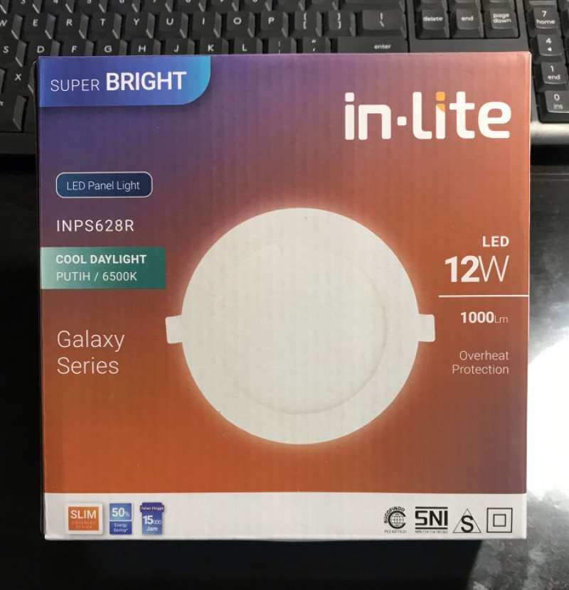 Promo Lampu Downlight Led Panel 12 Watt In-Lite Inbow Bulat INP-628R ...