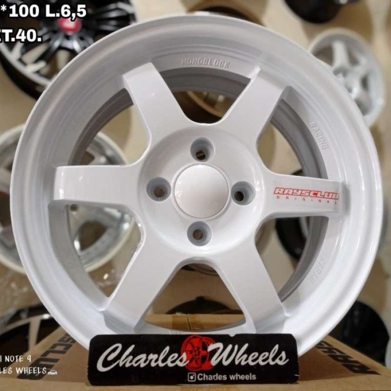 Promo Velg TE37 Putih RC Ring15 Diskon 23% di Seller Alice Otoparts ...