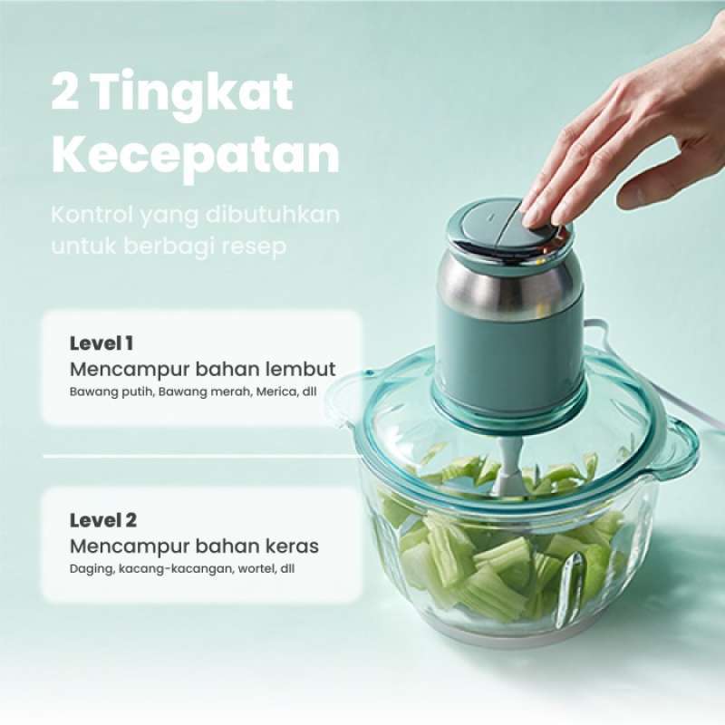 Jual Emily Electric Food Chopper 2.5l / Alat Perajang Makanan Elektrik ...