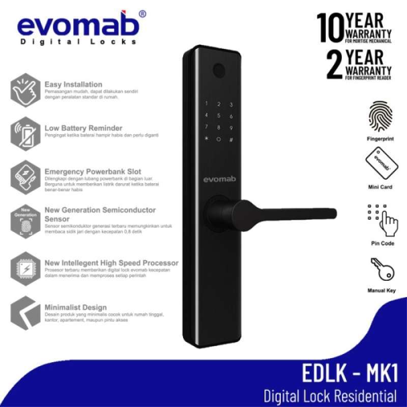 Jual EVOMAB Kunci Pintu Digital Smart Lock EDLK MK1 - Kanan di Seller ...