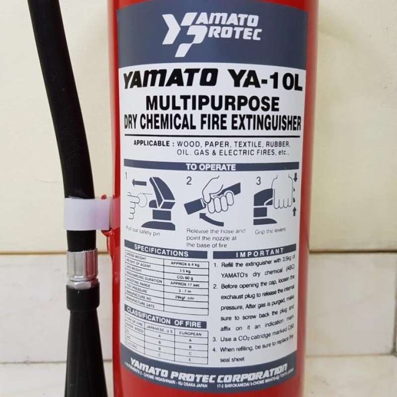 Jual Promo Apar Yamato Ya 10l 3.5 Kg (abc Dry Powder) Tabung Pemadam Api Di Seller Vexana Jaya ...