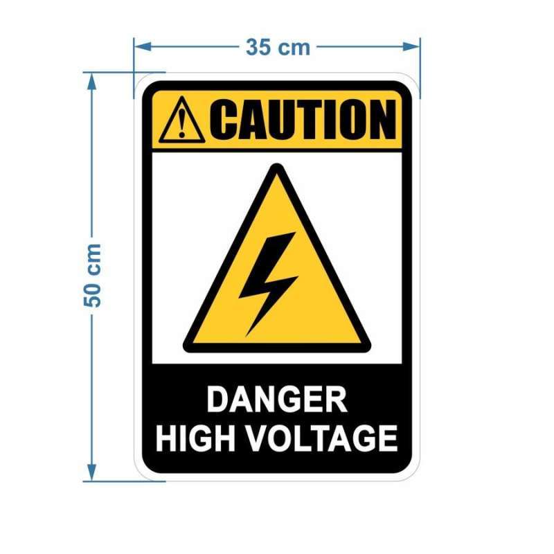Jual Rambu Plang Awas Tegangan Tinggi 35cm X 50cm Plat Alumunium Di ...