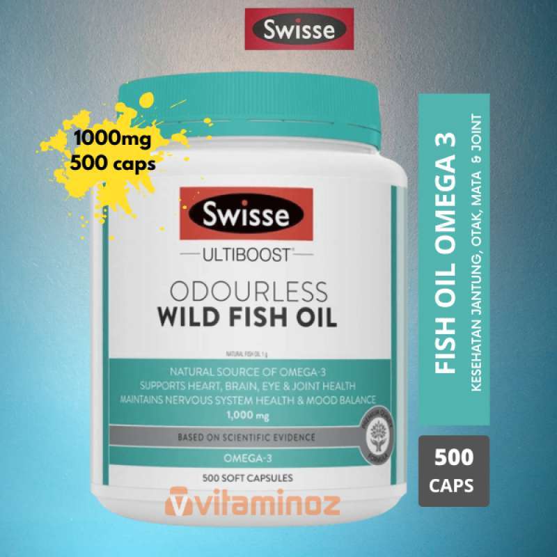Jual Swisse Ultiboost Odourless Fish Oil 1000mg 500 kapsul - Omega 3 di ...
