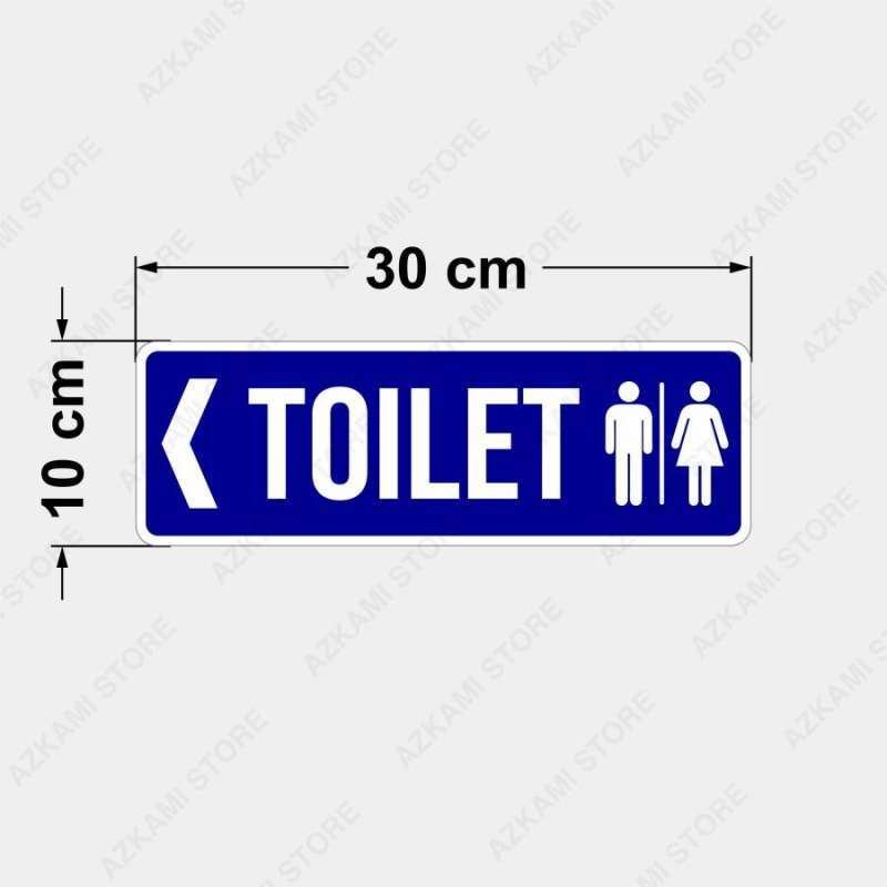 Jual Rambu Sign Petunjuk Arah Toilet 30cm X 10cm Akrilik Di Seller ...