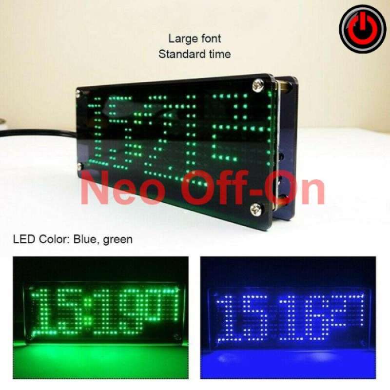 Jual DIY Rakit Sendiri SMD LED Dot Matrix Digital Clock Kit Jam Meja di ...