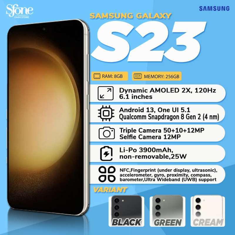 Promo Samsung Galaxy S23 5G 8/256GB RAM 8GB ROM 256GB Garansi Resmi ...