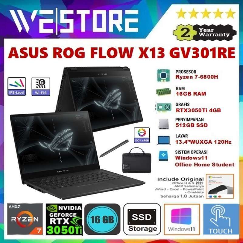 Promo ASUS ROG Flow X13 GV301RE - RYZEN 7-6800HS 16GB 512GB SSD ...