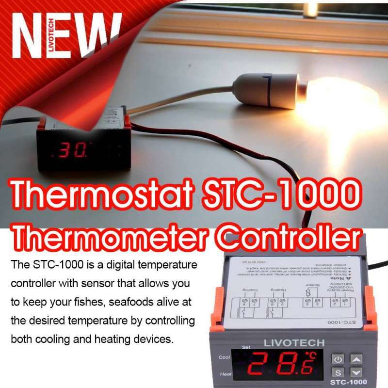 Jual Thermostat/Termostat Digital STC-1000 220V AC Suhu Temperature Control di Seller Livotech ...