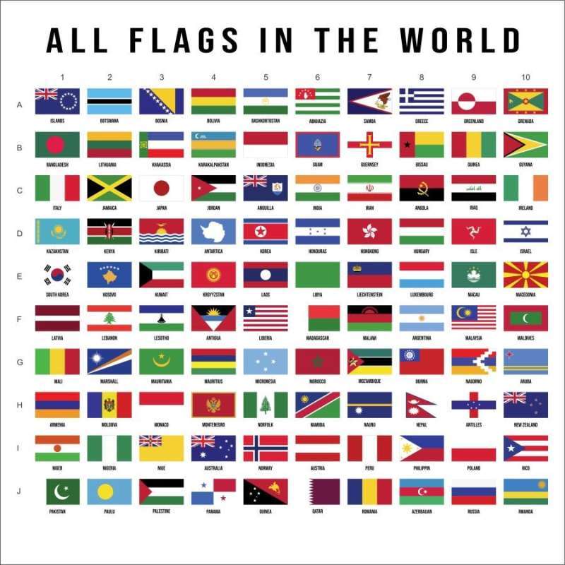 Jual Bendera Dunia / World Flags / Flag - Persegi Di Seller Alat2tulis ...