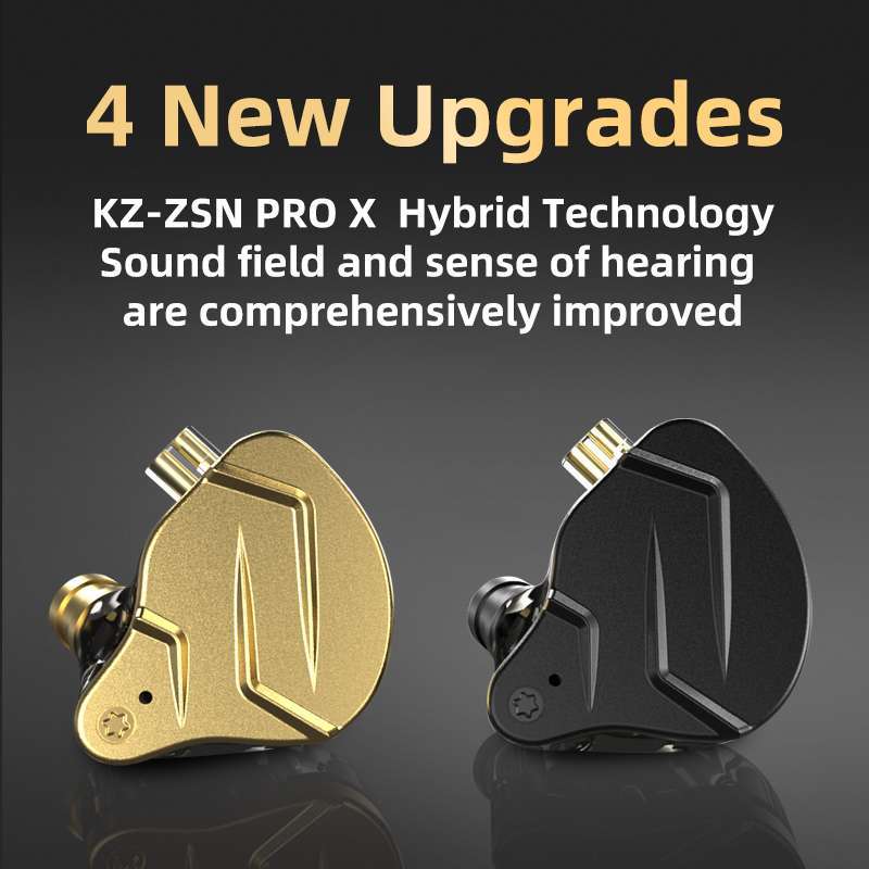 Promo Knowledge Zenith KZ-ZSN Pro X Metal 1BA+1DD Hybrid Bass IEM Noise ...