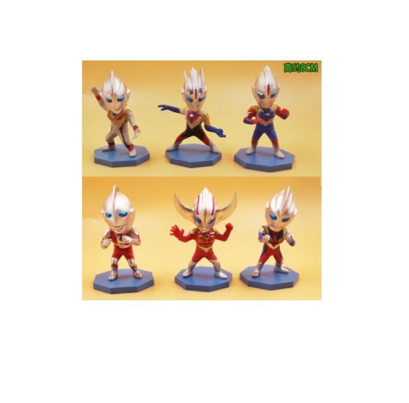 Jual Mainan Ultraman Action Figure Set Isi 6 Cake Topper Ultraman di ...