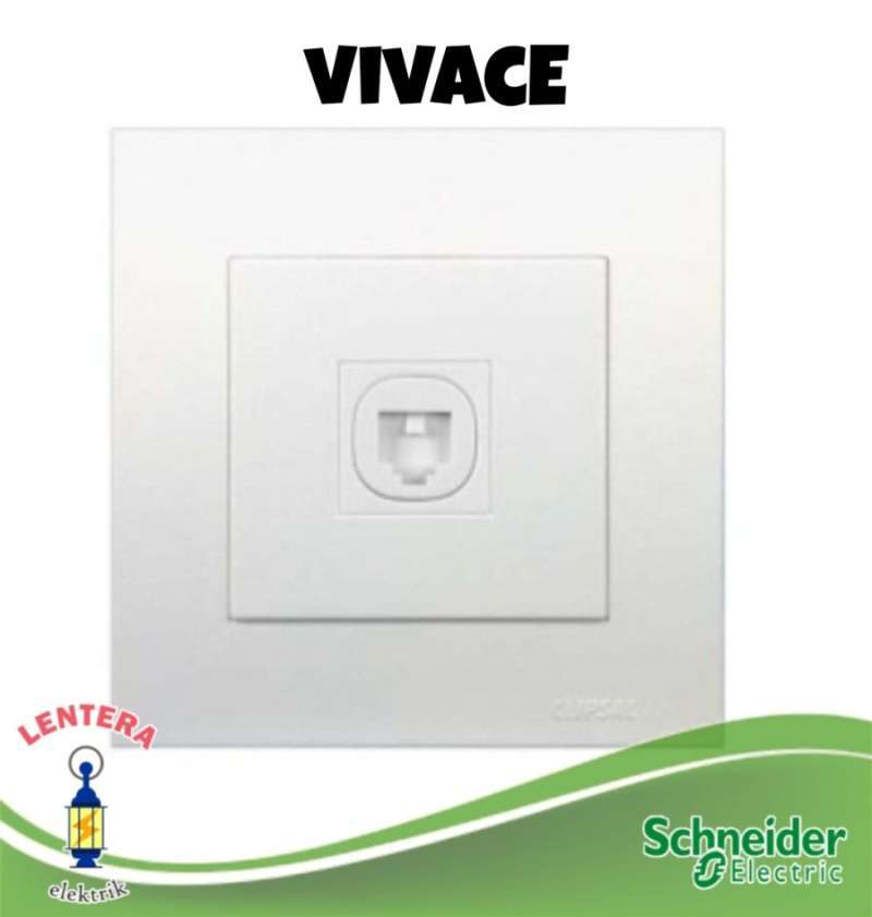 Jual Schneider Electric Vivace 1 Gang Telepon Outlet, Penutup - KB31TS ...