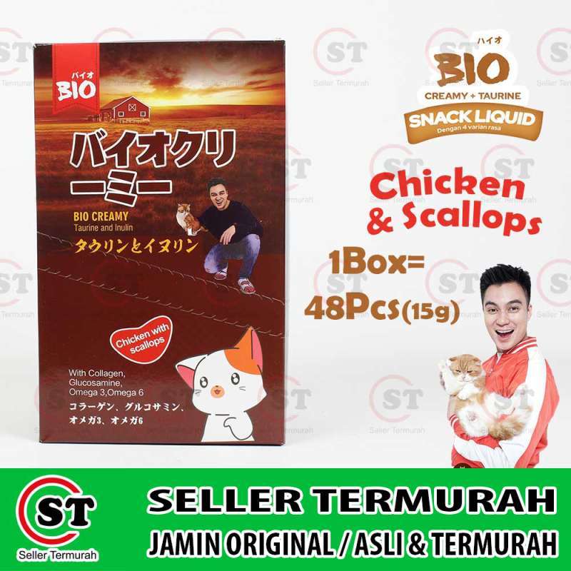 Promo Makanan Kucing Bio Creamy Treats 15g Cemilan Snack Kucing 15gr No ...