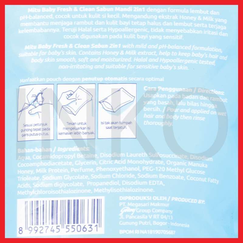 Jual MITU BABY MILK BATH OAT MILK UNTUK KULIT BERSIH SEGAR REFILL 400ML ...