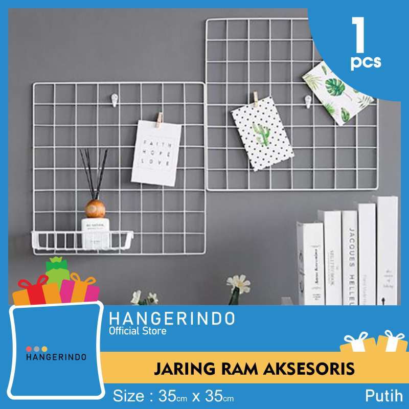 Jual Jaring Ram Wire Mesh Grid Wall Hiasan Dinding Memo Foto Organizer ...