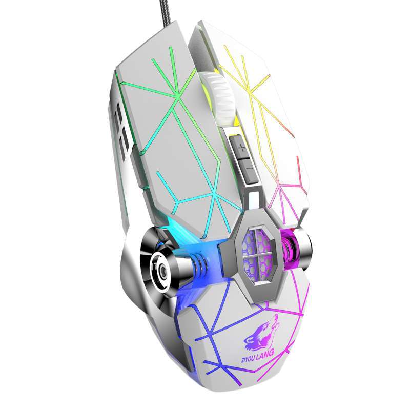 Promo V8 USB RGB Wired Gaming Mouse Optical Programmable for Windows ...