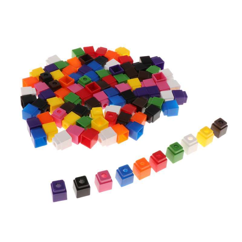 Jual 1000pcs 4 Colors Multilink Linking Cubes/ Math Manipulative ...