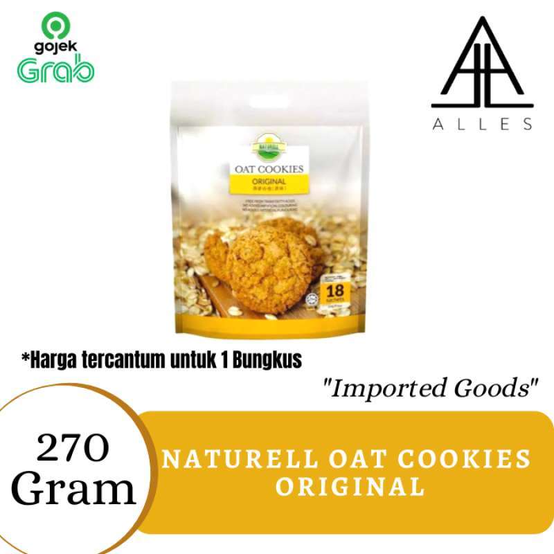 Jual Naturell Oat Cookies Original /Biskuit Gandum Original 270 gram di ...