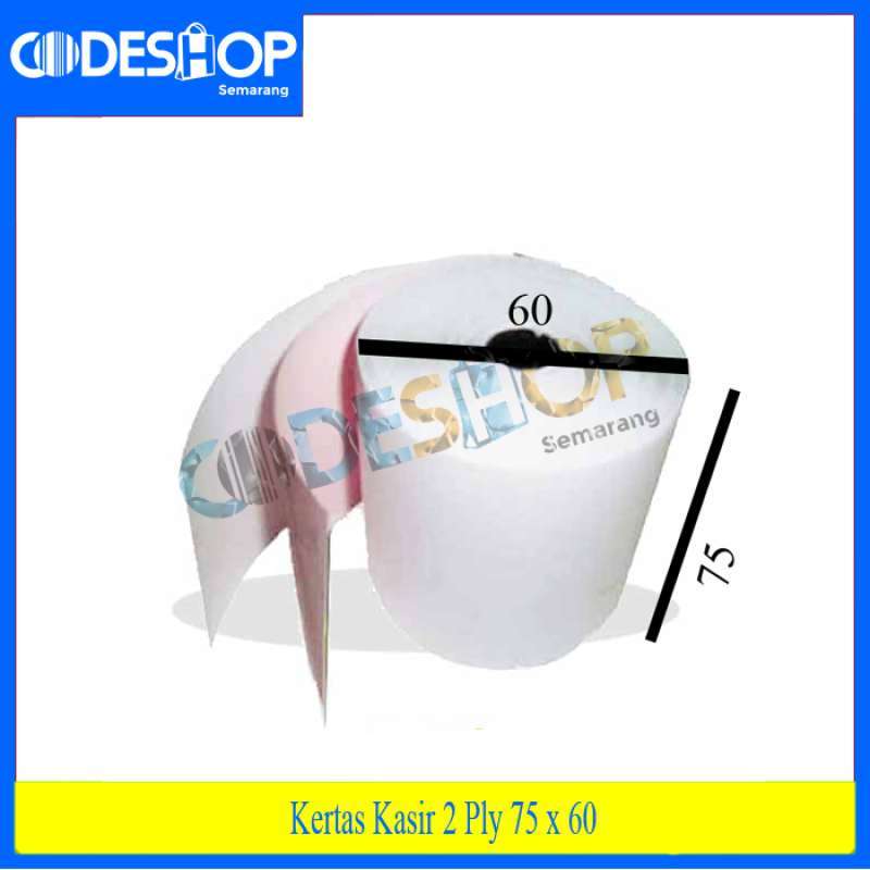 Jual KERTAS KASIR 2PLY UKURAN 75x60 STRUK KASIR ROLL di Seller Codeshop ...