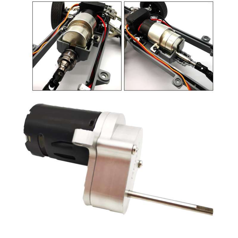 Promo Full Metal Gearbox With 370 Brush Motor for WPL D12 Truck Silver ...