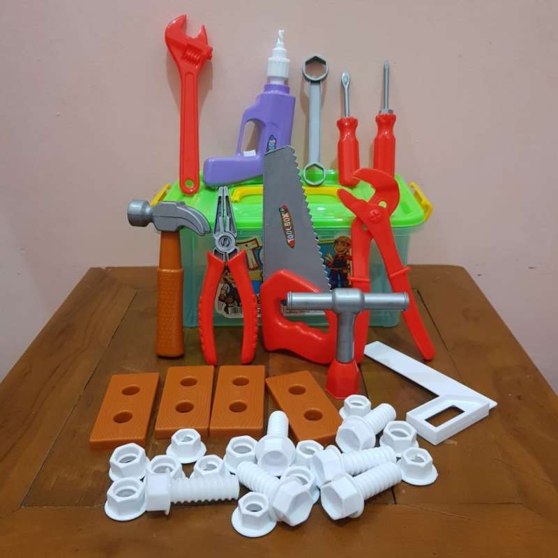 Promo Mainan Tools Box Alat Pertukangan - Mainan Alat Tukang ...