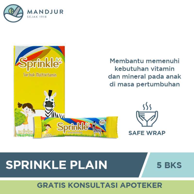 Jual Sprinkle Serbuk Multivitamin Rasa Plain Dus Isi 5 Sachet di Seller ...