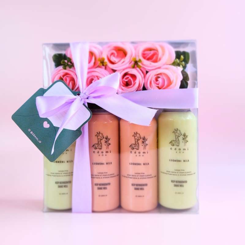Jual EDAMI X ETERNY Edamame Milk Flower Box di Seller edami_id - Kota ...